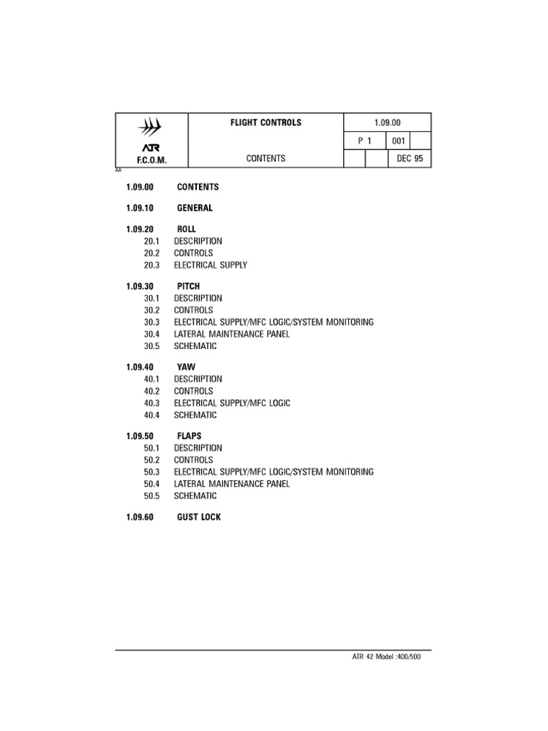 ATR Flight Controls | PDF | Aircraft Flight Control System ...