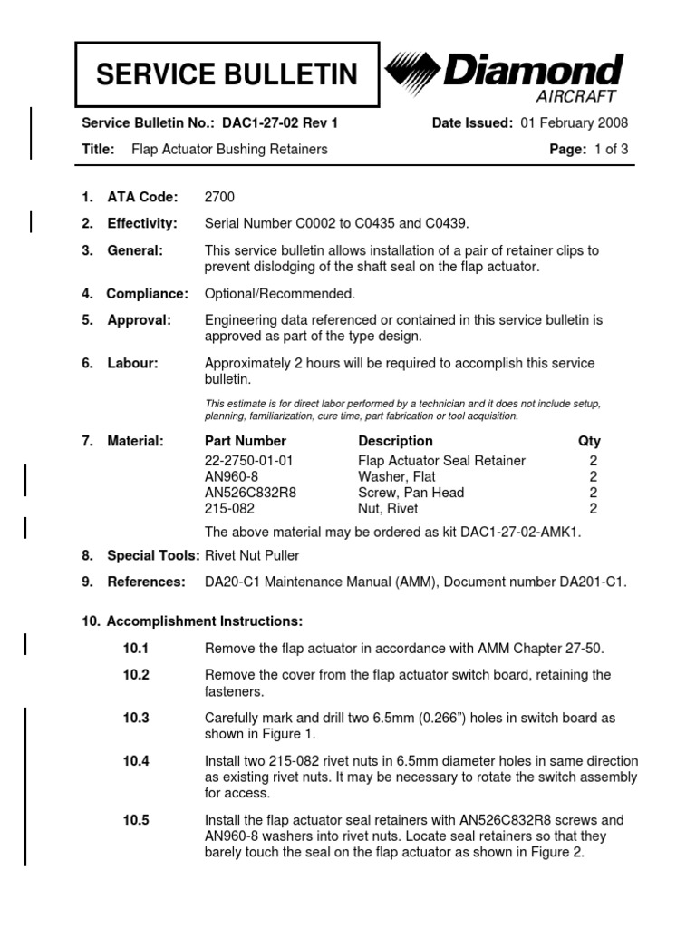 DAC1 27 02 Rev 1 | PDF | Rivet | Screw