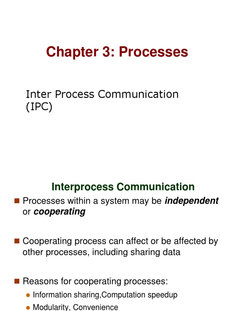 OS Chapter 3 - C Interprocess Communication | PDF | Message Passing ...