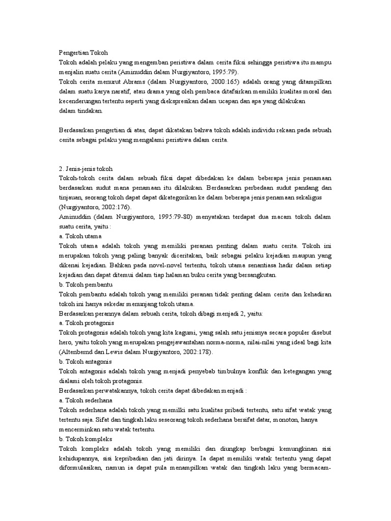 Penokohan | PDF