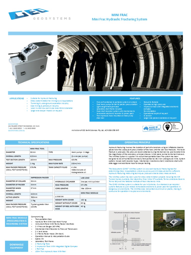 Mini Frac Hydraulic Fracturing System | PDF | Hydraulic Fracturing | Pump