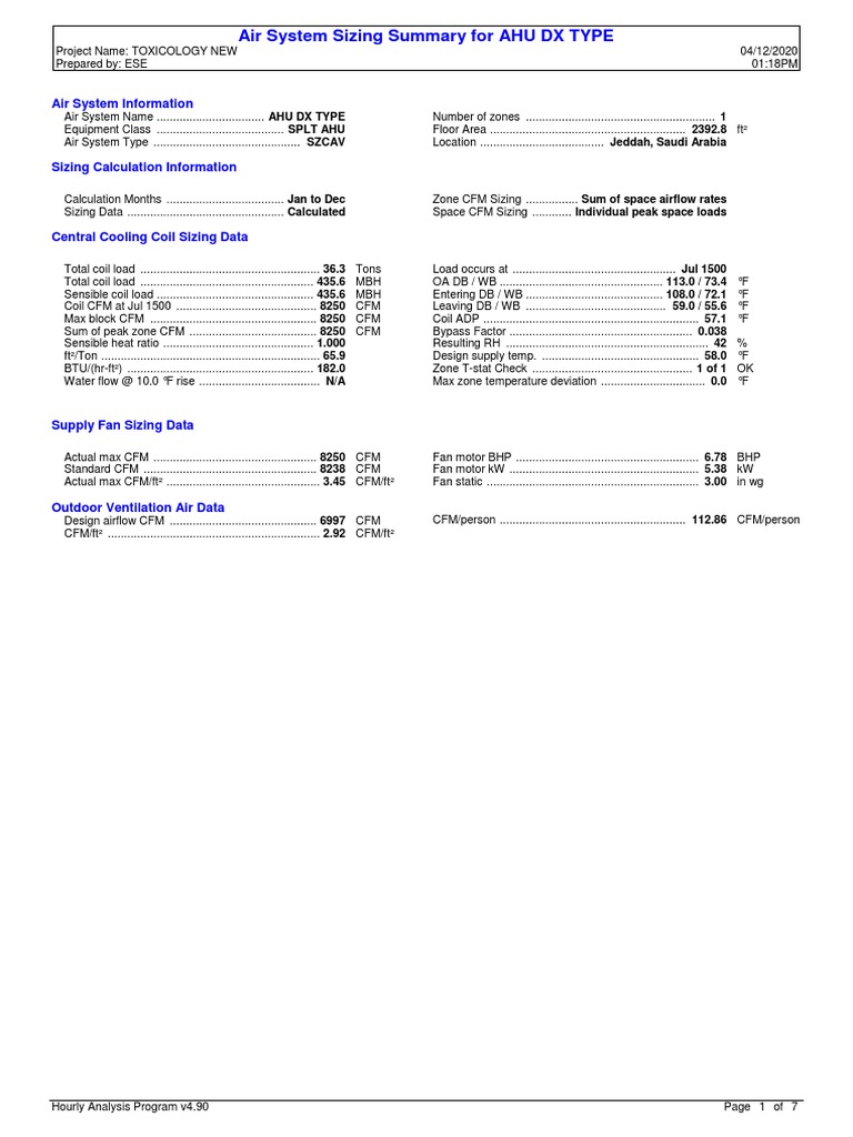 Systems Design Report PDF | PDF | Ventilation (Architecture) | Duct (Flow)
