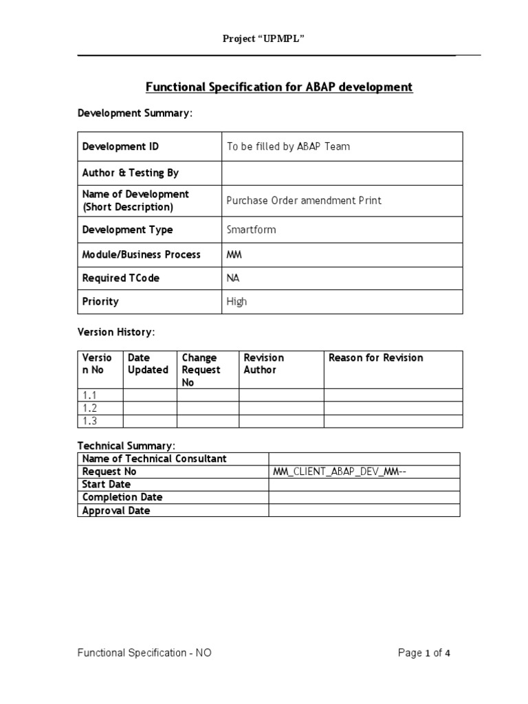 4 - FS - Purchase Order Amendment Print | PDF | Specification ...