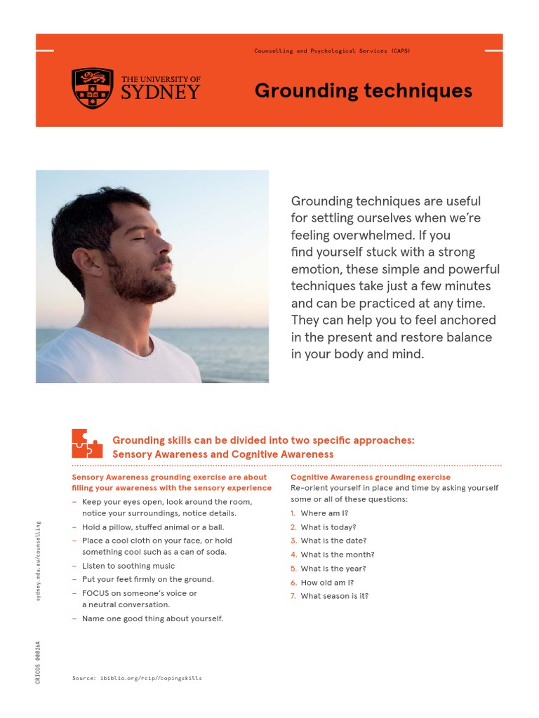 Grounding Techniques | PDF | Senses | Awareness