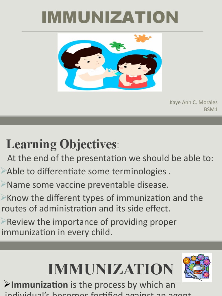 IMMUNIZATION (Health Education) | PDF | Vaccines | Measles