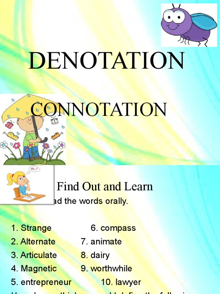 Denotation, Connotation Odp | PDF | Connotation | Semiotics