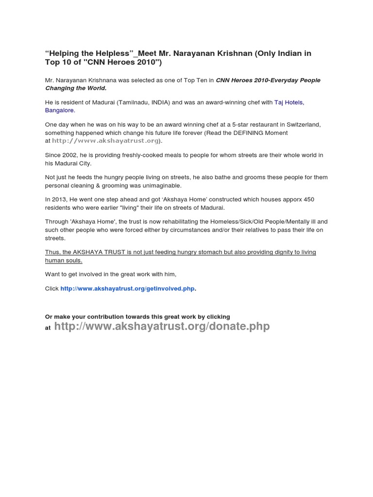 Helping The Helpless | PDF