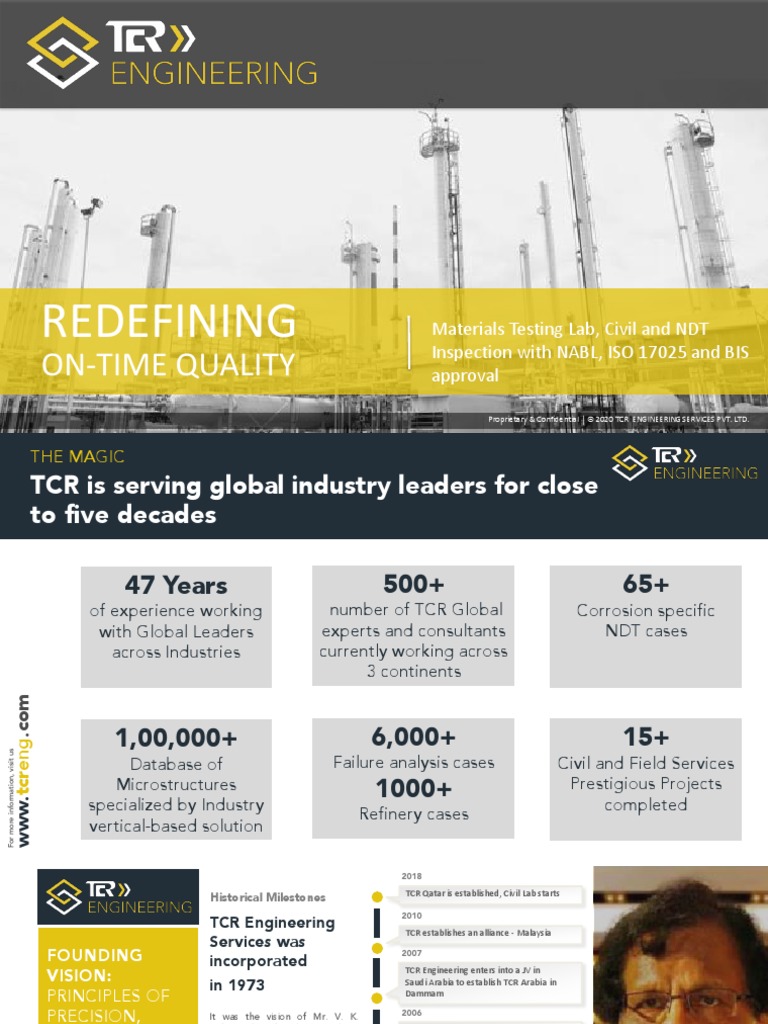 TCR Engineering Profile-NEW 2020 | PDF | Fatigue (Material) | Concrete