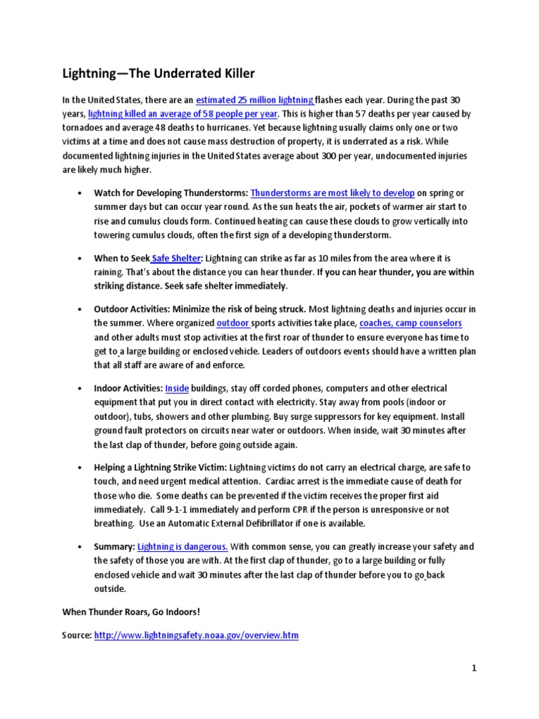 Lightning PDF | PDF | Lightning | Thunderstorm