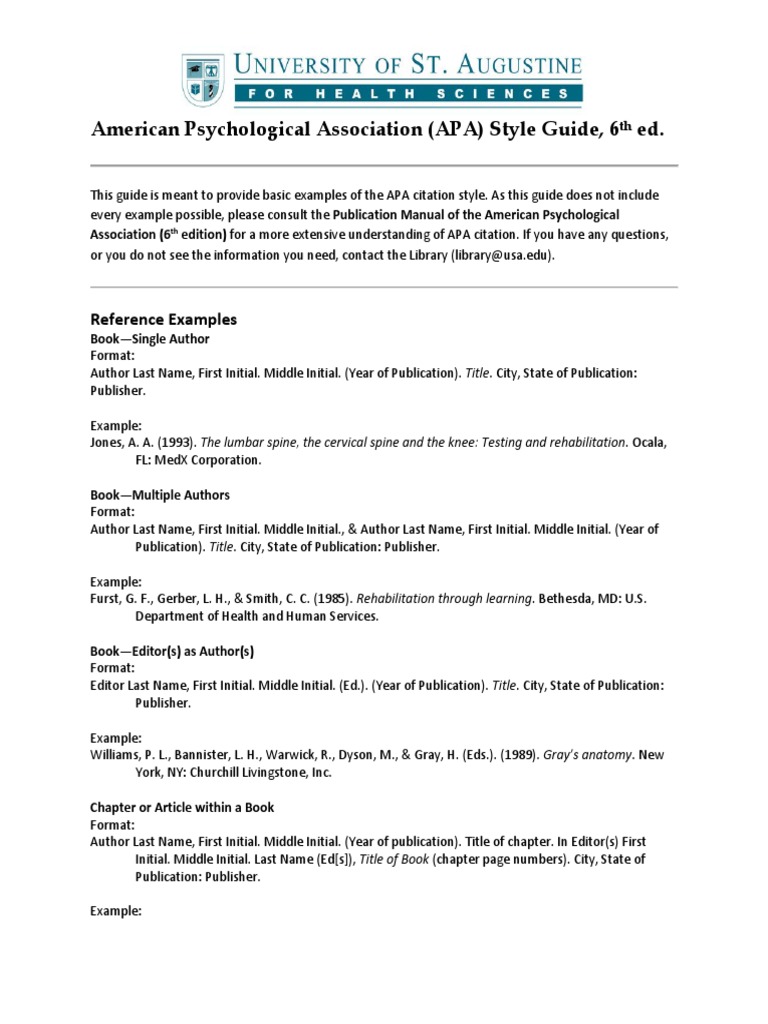 Apa Citation Guide | Pdf | Digital Object Identifier | Apa Style