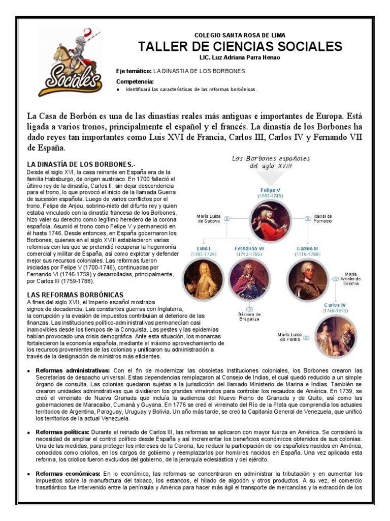02 La Dinastia de Los Borbones 8º | PDF | Casa de borbón | Imperio español