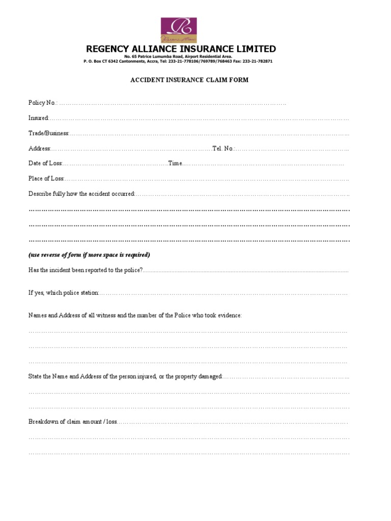 Assets All Risks Claim Form | PDF | Government | Business