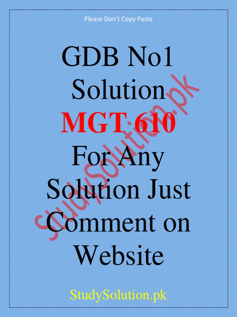 Mgt610-Gdb-Solution - PDF Version 1 | PDF | Utilitarianism | Relativism