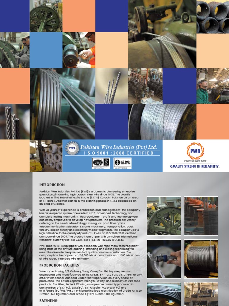 PWI: Certified Wire Rope Solutions | PDF | Wire | Rope