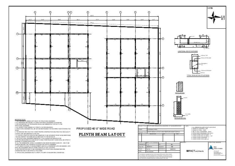 Plinth Beam Layout | PDF | Civil Engineering | Structural Engineering