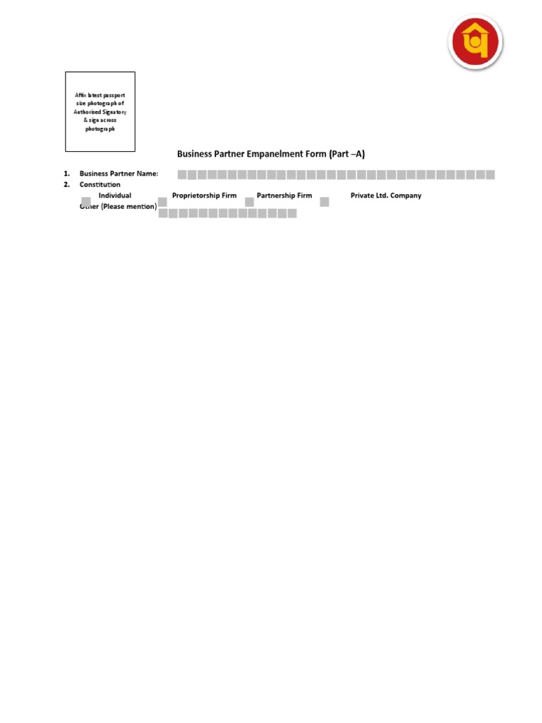 Business Partner Application Form | PDF | Business | Finance & Money ...