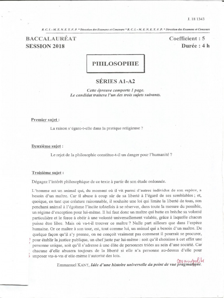 RCI BAC 2018 Philo Series A1 A2 | PDF