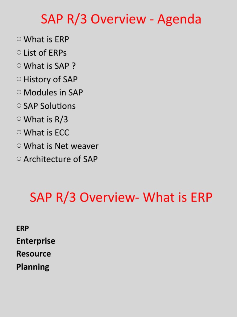 Sap Basic PPT (Beginer) | PDF | Systems Architecture | Sap Se