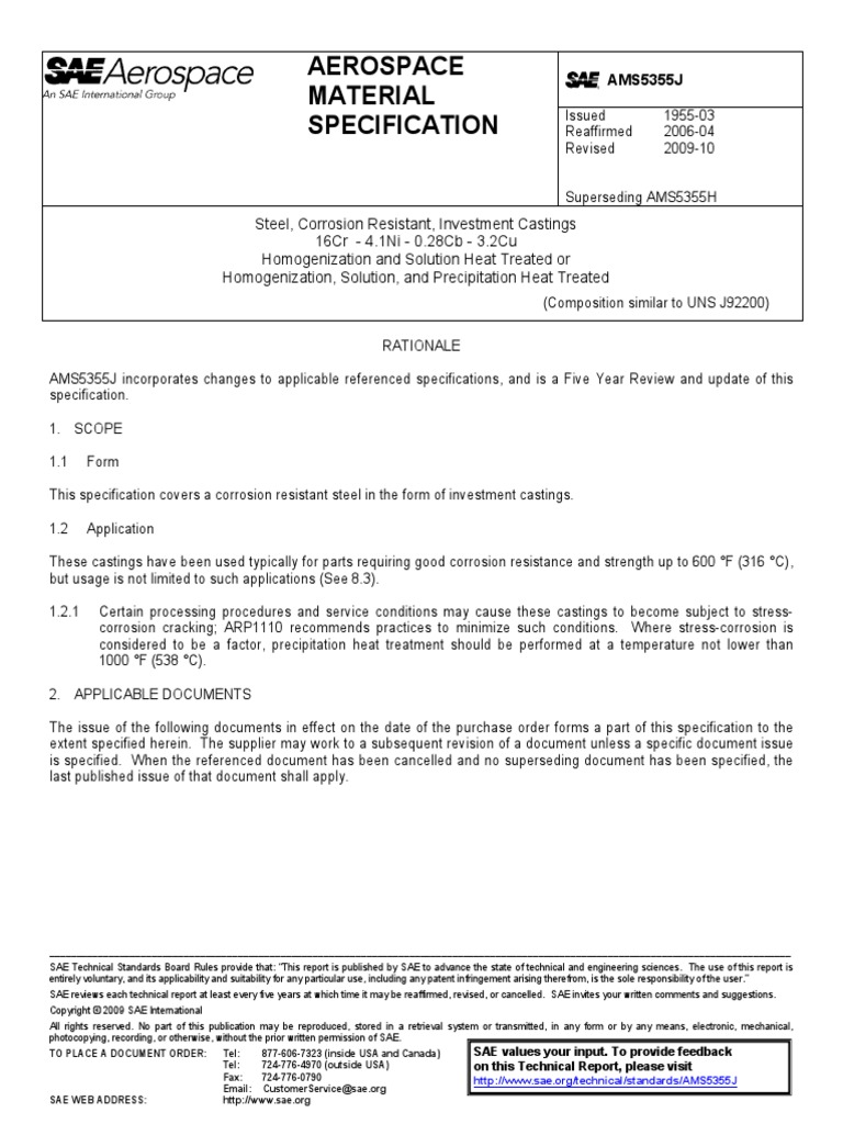 AMS 5355jv005 | PDF | Heat Treating | Casting (Metalworking)