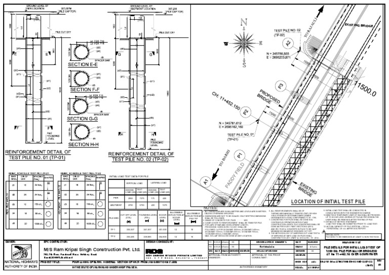 Test Pile Drawing For Major bridge02-LT-002 | PDF | Deep Foundation ...