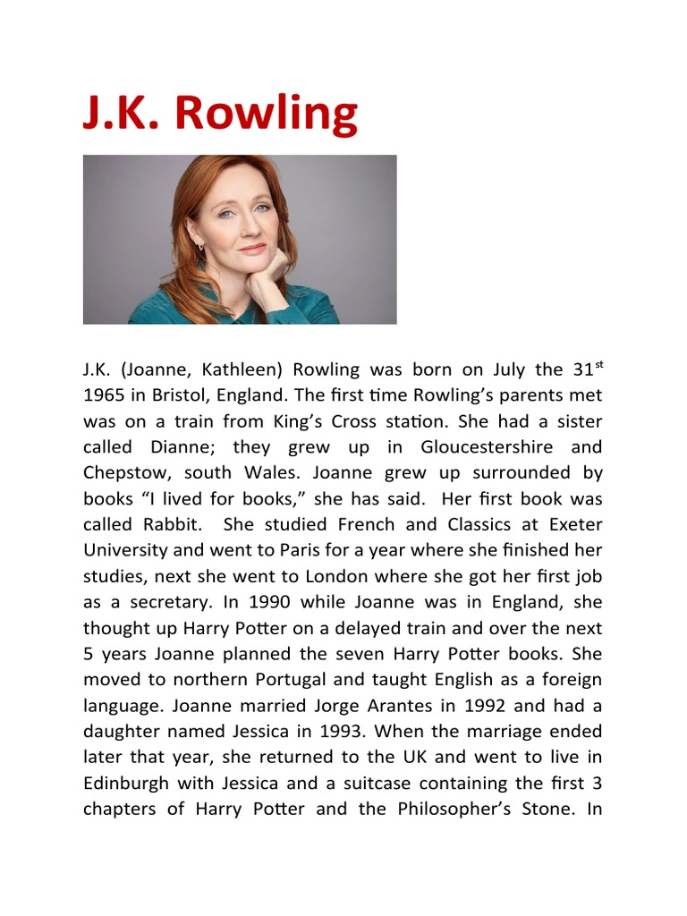 JK Rowling | PDF | J. K. Rowling | Harry Potter
