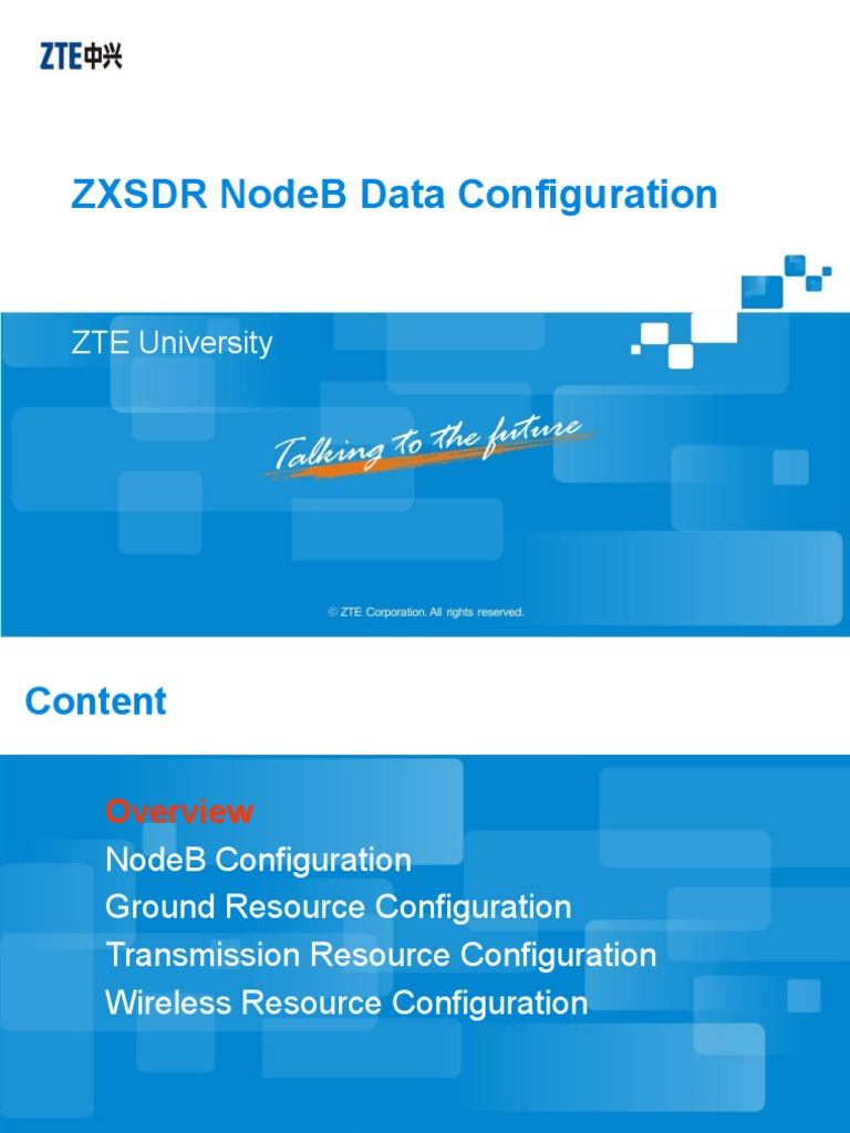 ZXSDR Nodeb Data Configuration: Zte University | PDF | Internet Protocols | Computer Network