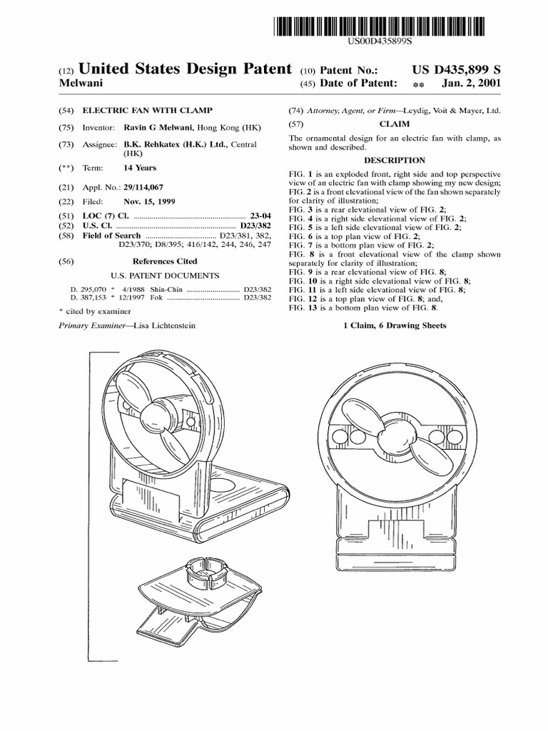 United States Design Patent (10) Patent No.:: US D435,899 S | PDF ...