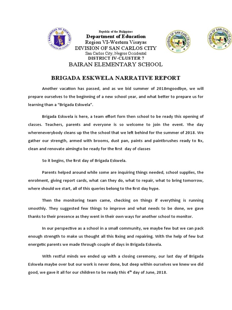 Brigada 2018 Narrative Report | PDF