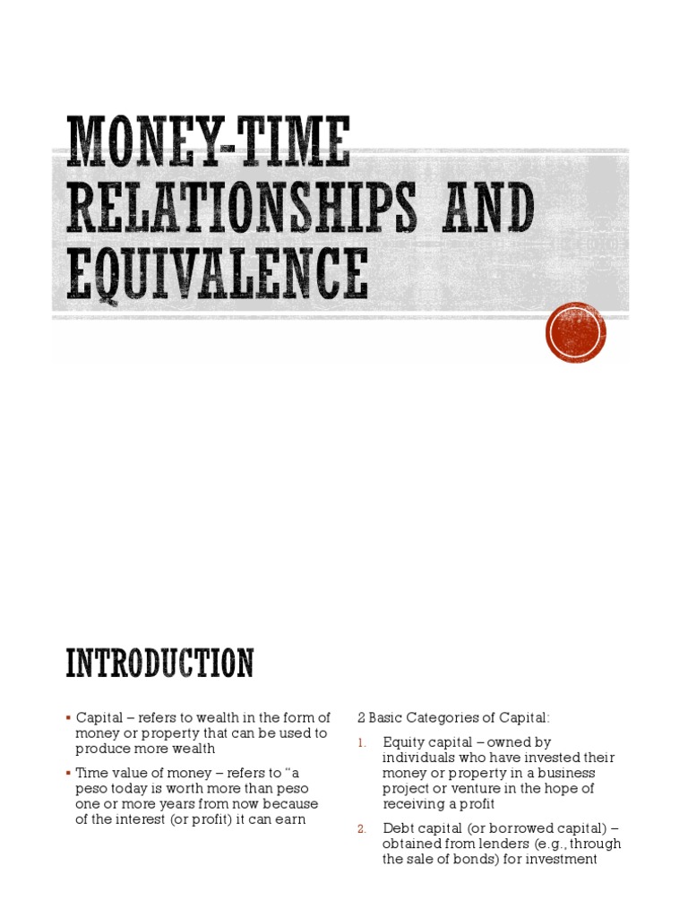 Money Time Relationships and Equivalence PDF | PDF | Interest Rates ...