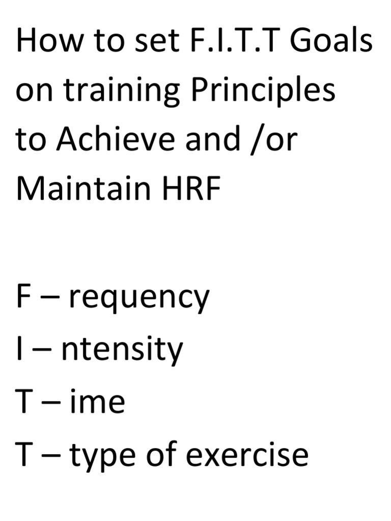 How To Set Fitt Goals | PDF