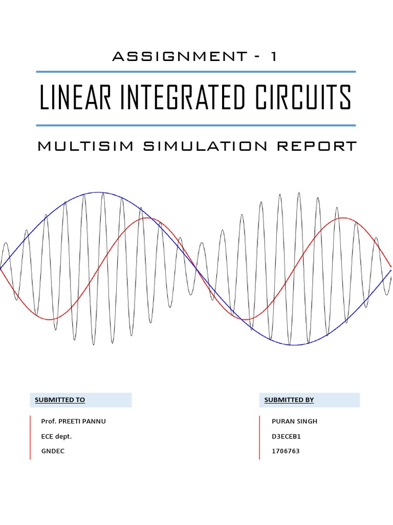 LIC Assignment | PDF | Amplifier | Analog Circuits