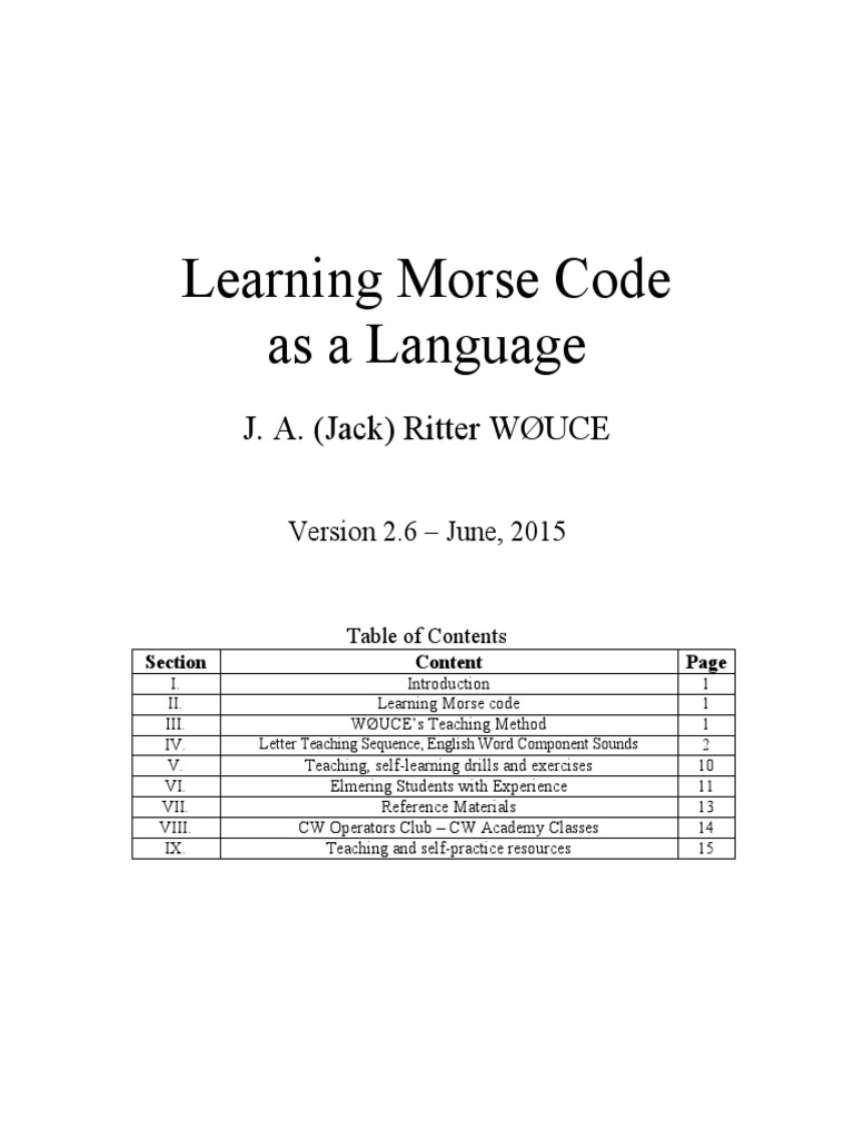 Learning Morse Code As A Language | PDF | Stress (Linguistics) | Syllable