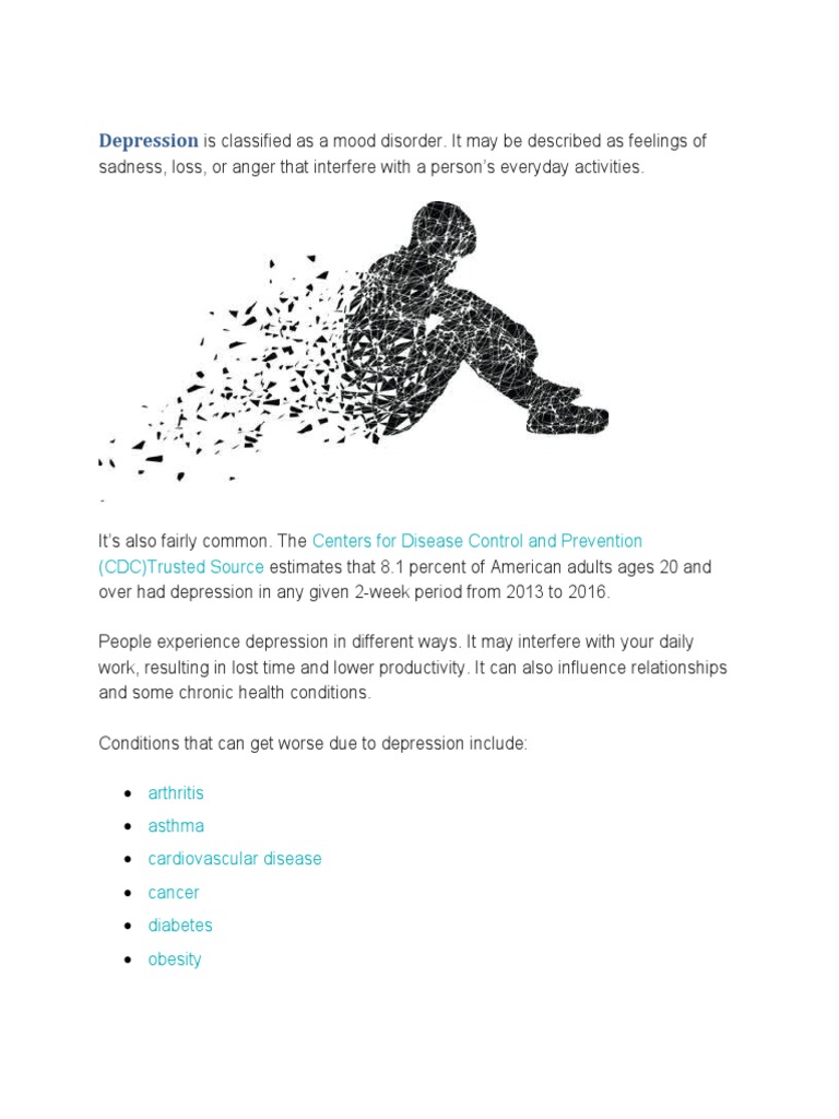 Depression: Centers For Disease Control and Prevention (CDC) Trusted ...