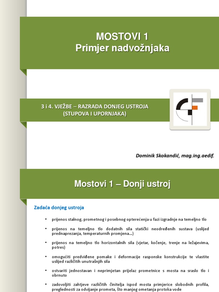 03 Vjezbe Mostovi | PDF