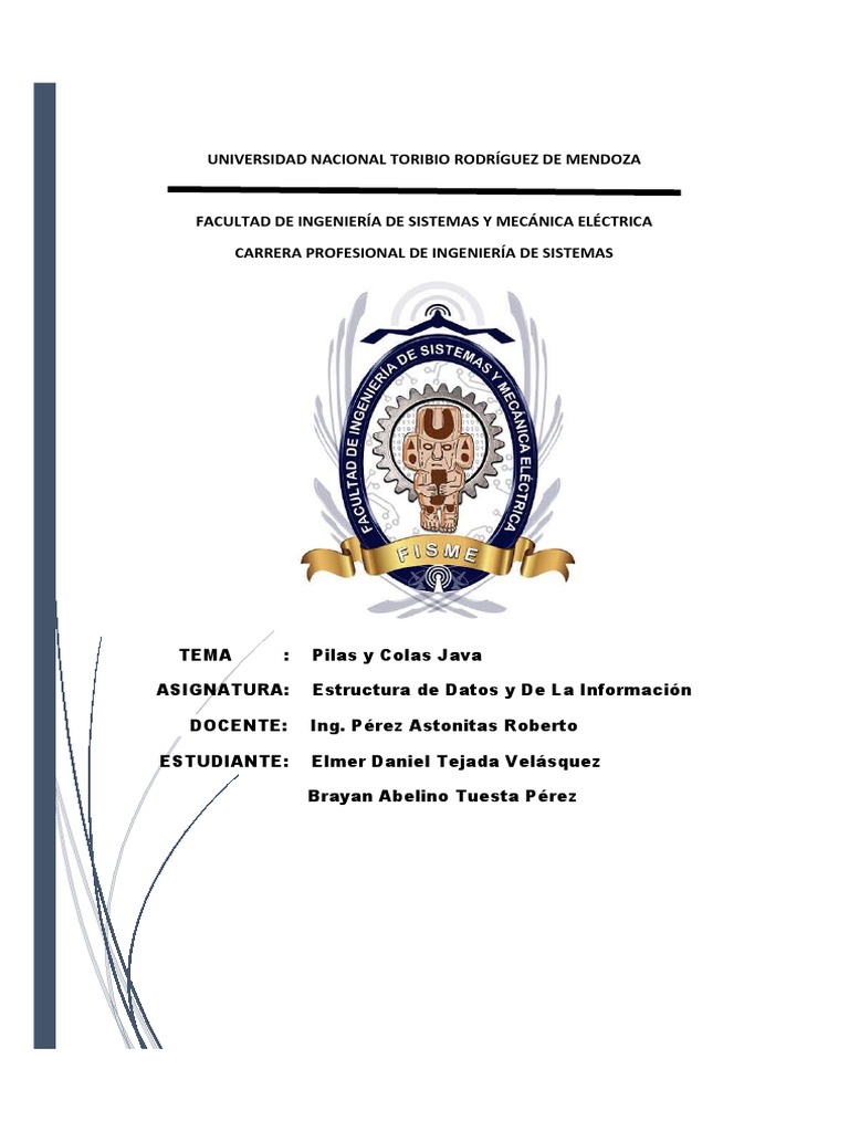 Pilas y Colas en Java: Estructuras de Datos | PDF | Cola (tipo de datos abstractos) | Estructura ...