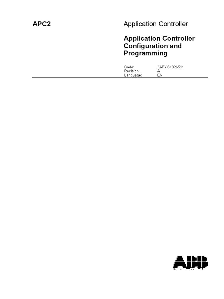 Apc2 Application Controller Configuration and Programming | PDF | Data ...