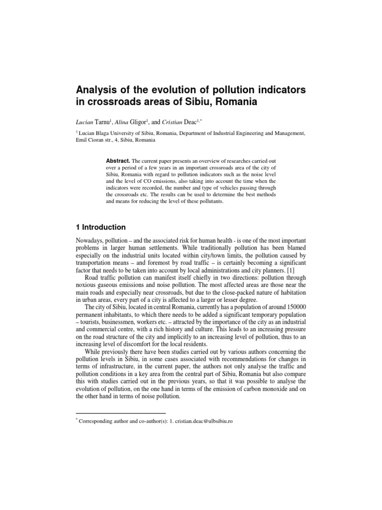 IManEE 2018 Paper 44 | PDF | Traffic | Air Pollution