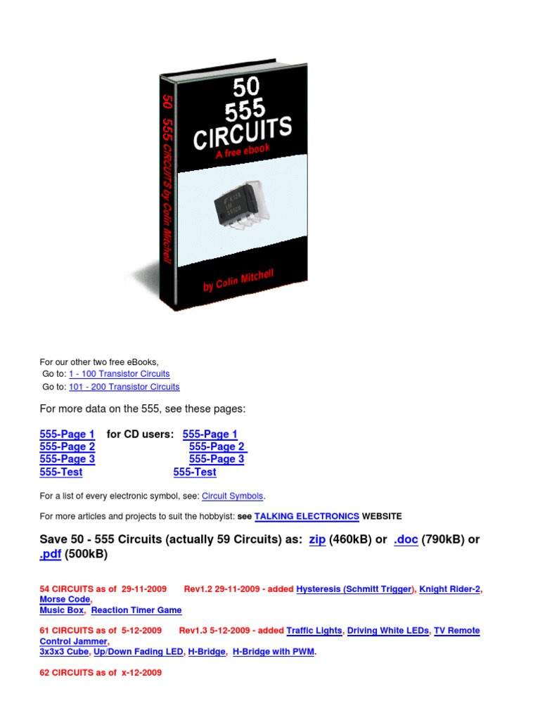 Save 50 - 555 Circuits (Actually 59 Circuits) As: (460kB) or (790kB) or (500kB) | PDF ...
