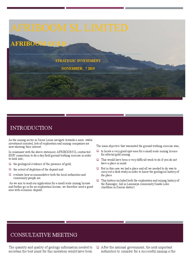 Afriboom SL 3D Project Plan | PDF | Petrology | Natural Materials