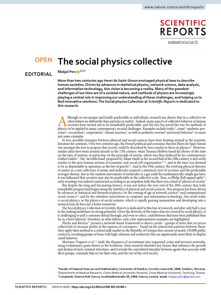 The Social Physics Collective | PDF | Physics | Science