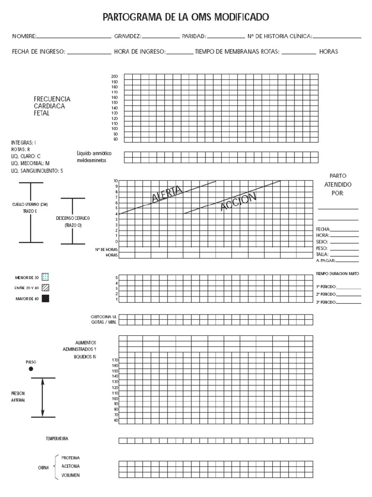 Partograma Oms Imprimir | PDF