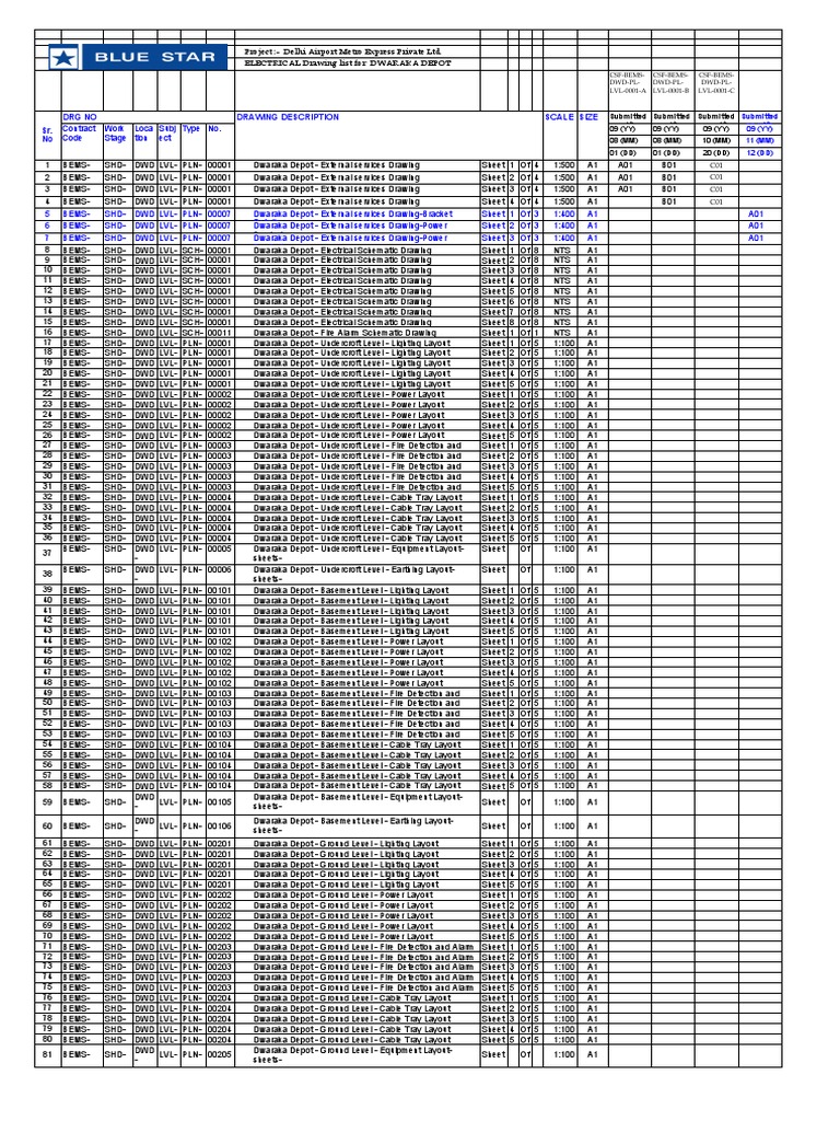 Electrical Drawing List - DWD-20.10.09 | PDF | Building | Architectural ...
