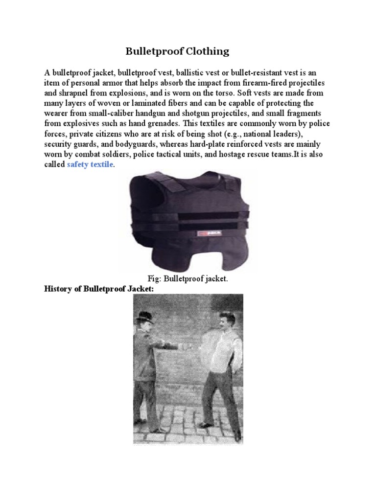 Bulletproof Clothing | PDF | Chemistry | Clothing
