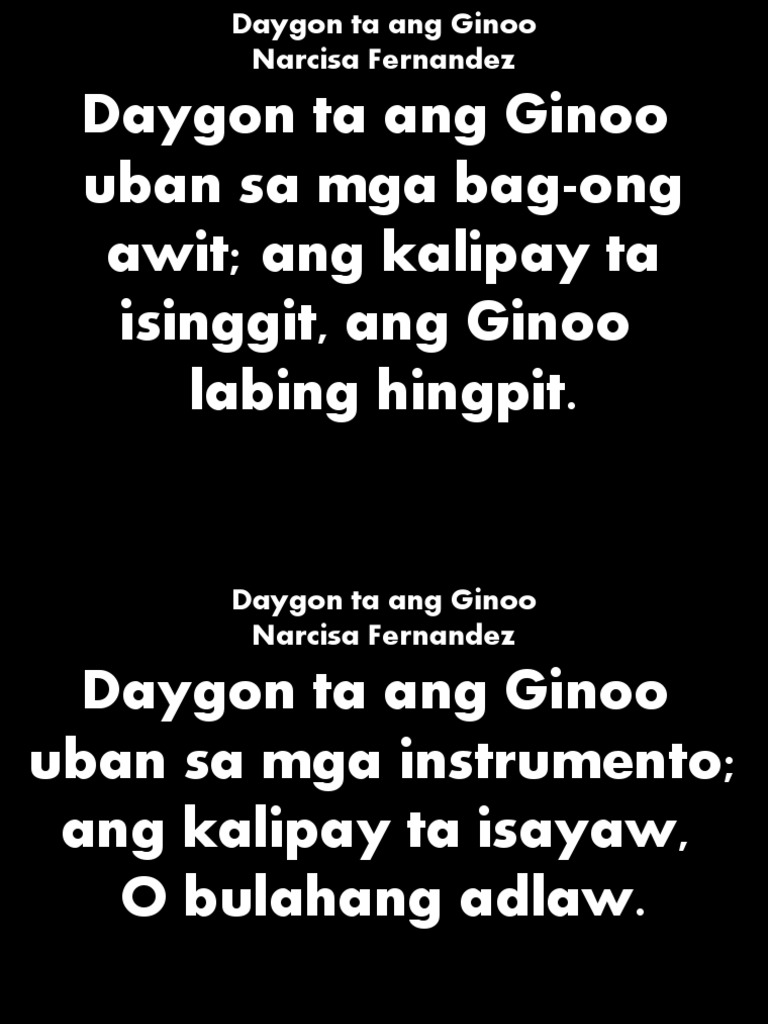 Daygon Ta Ang Ginoo | PDF