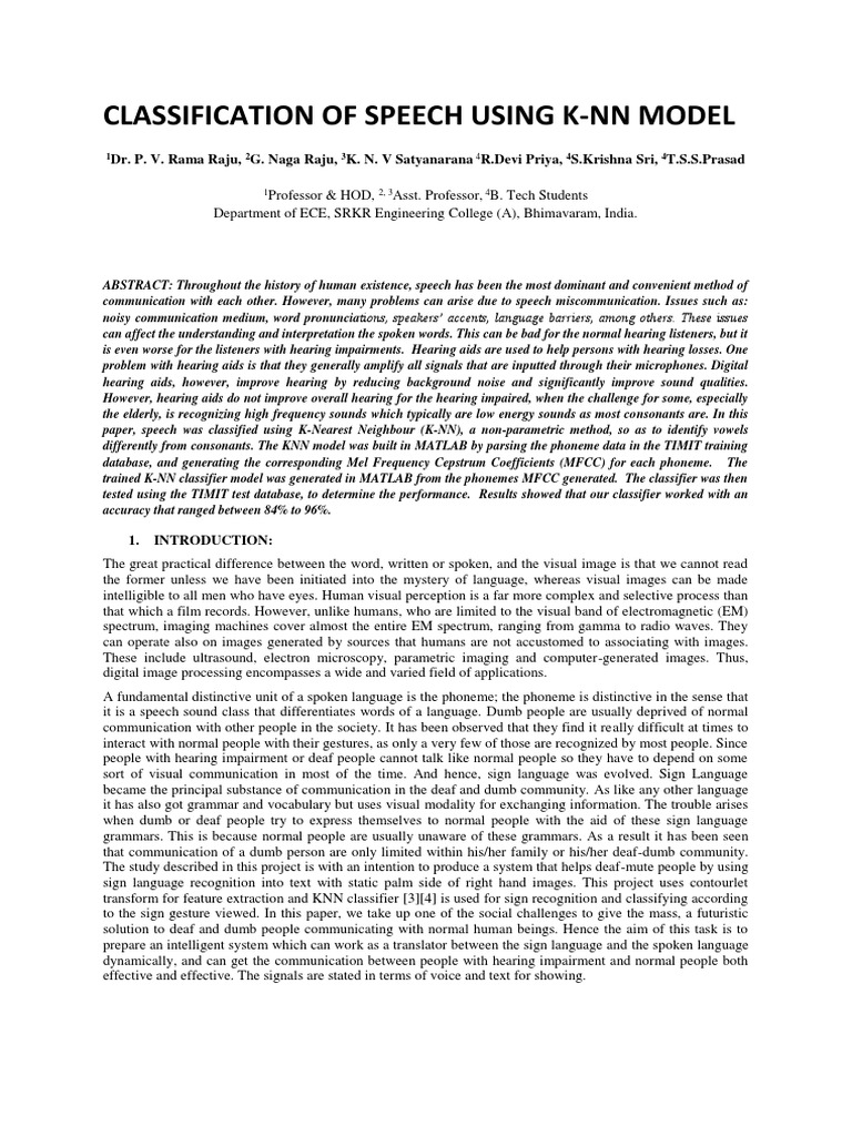 Devi Priya SECOND PAPER | PDF | Hearing Aid | Sign Language