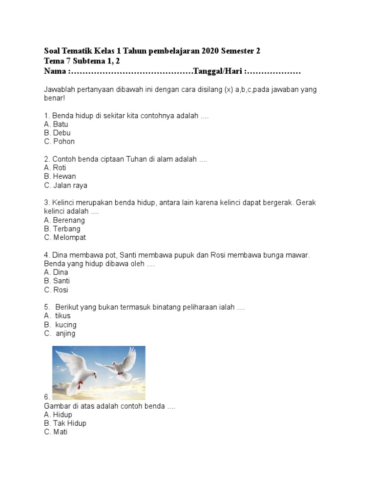 Contoh Soal Kls 1 | PDF
