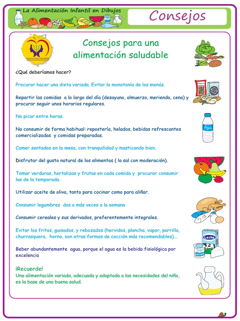 Cuadernillo Consejos para Una Alimentación Saludable | PDF