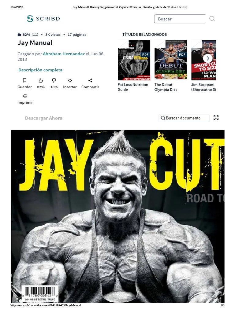 Jay Manual - Dietary Supplements - Physical Exercise - Prueba Gratuita ...