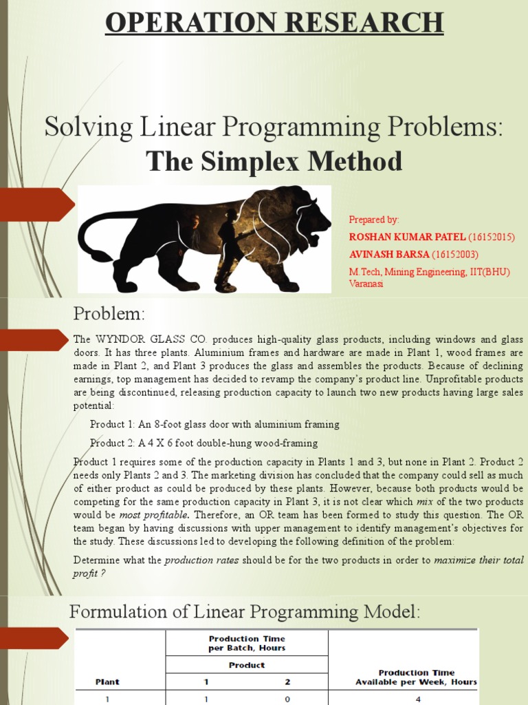 Linear Programming Problems: The Simplex Method | PDF | Mathematical Optimization | Variable ...