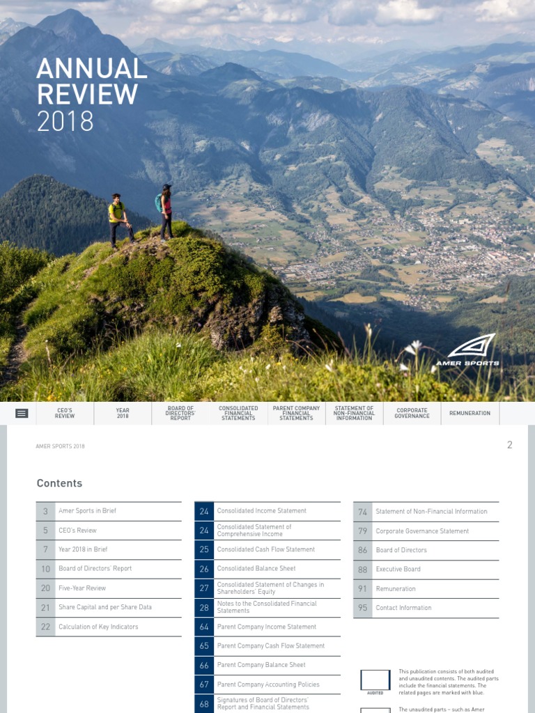 9】《 2018年Amer体育年度回顾》 | PDF | Financial Statement | Hedge (Finance)